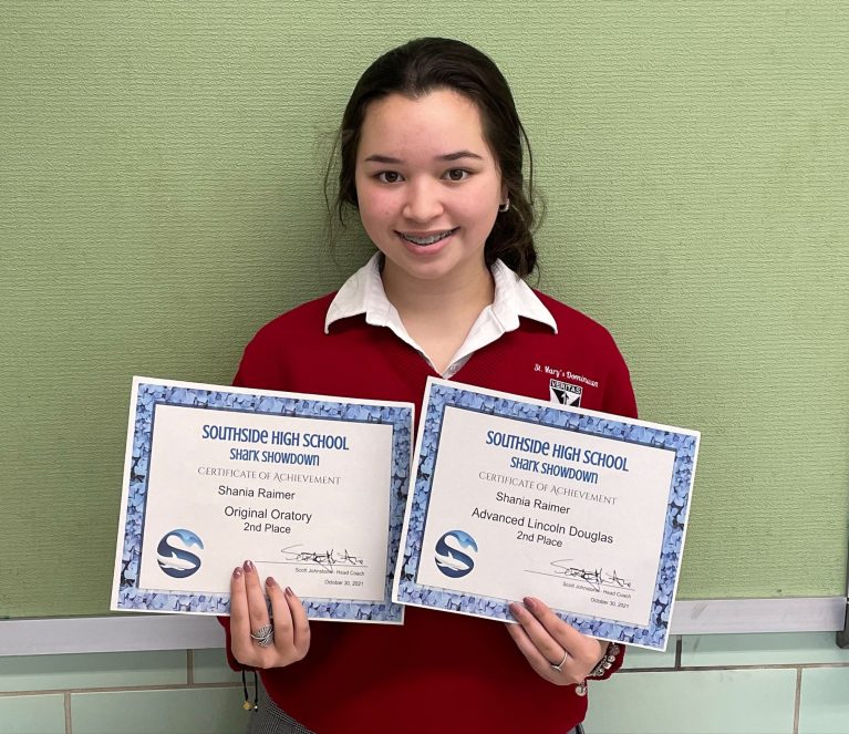Dominican Junior Shania Raimer Places Second in October Debates - St ...